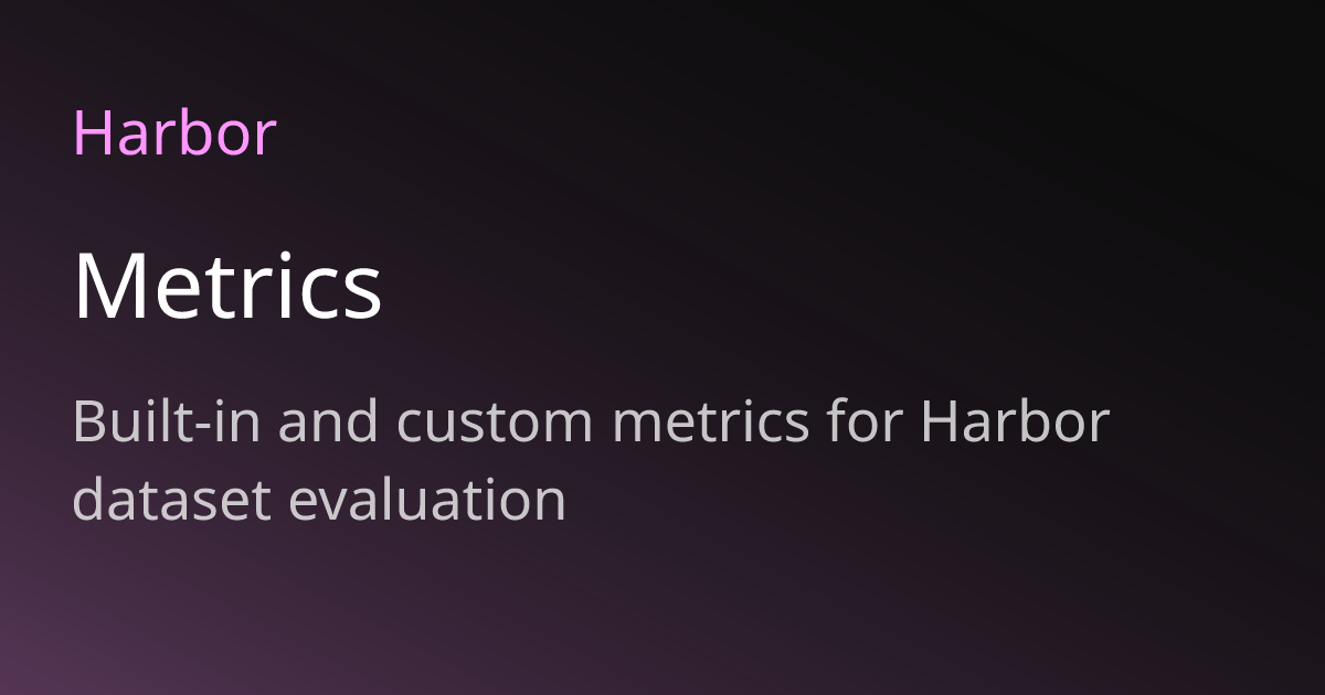 Metrics